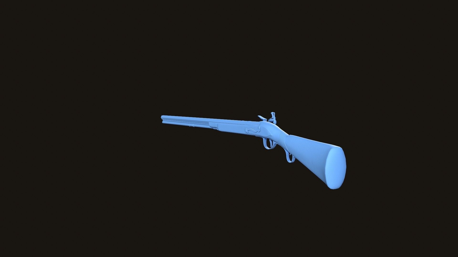 3D model Weapon - Gun - Flintlock - English Flintlock Rifle VR / AR ...