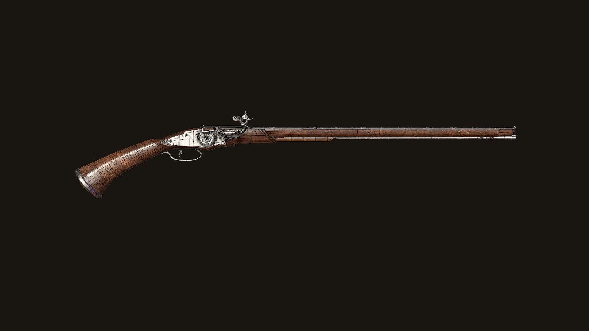 3D model Weapon - Gun - Flintlock - Italian Wheellock Rifle VR / AR ...