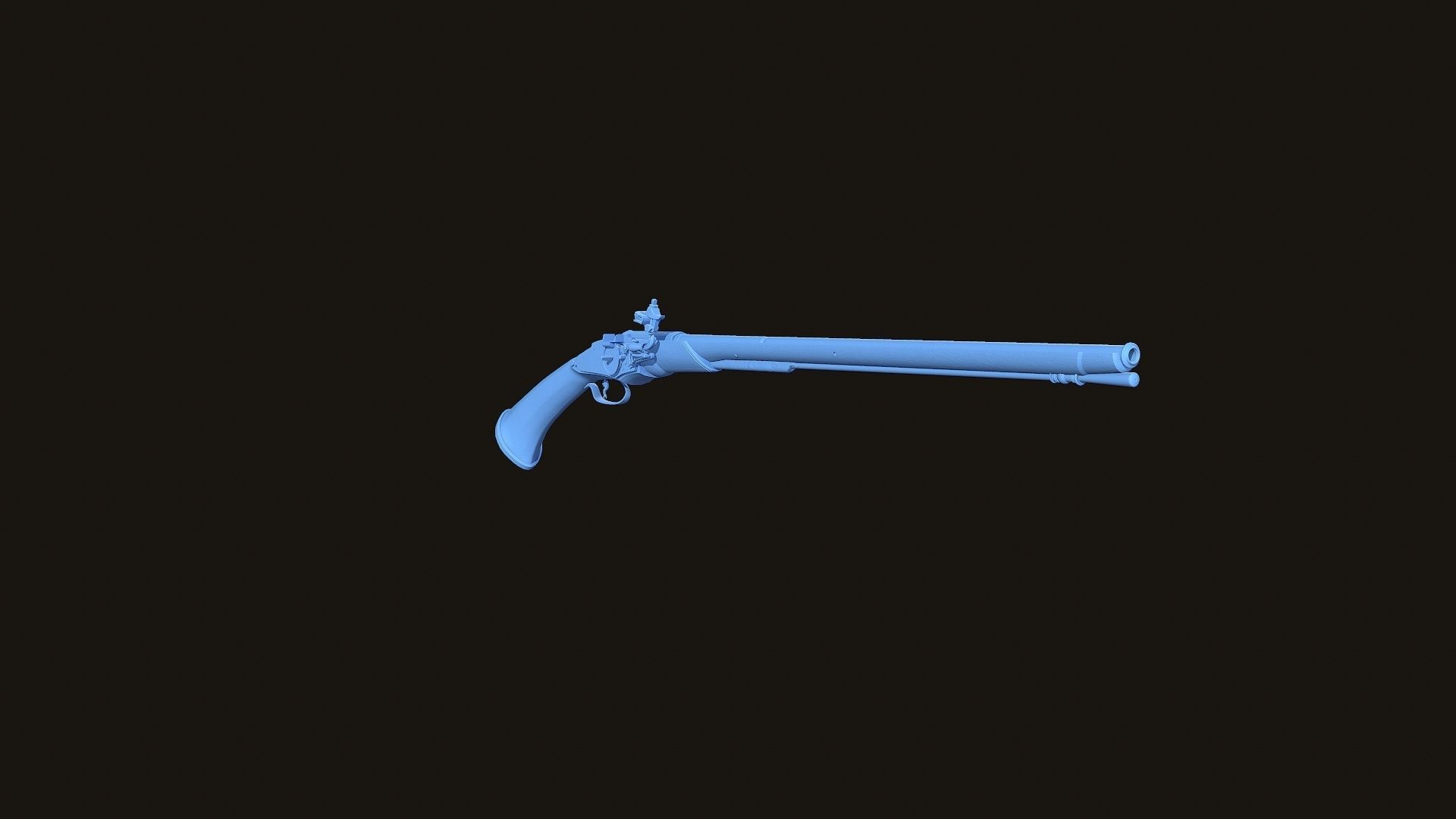 3D model Weapon - Gun - Flintlock - Italian Wheellock Rifle VR / AR ...