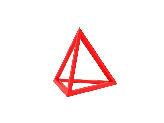 Wireframe pyramid 3D model 3D printable | CGTrader