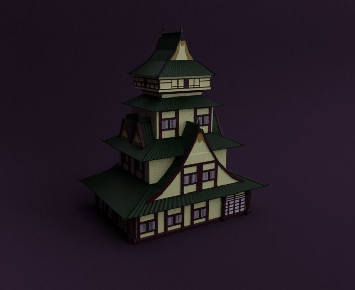 3D model Ancient Chinese House VR / AR / low-poly | CGTrader
