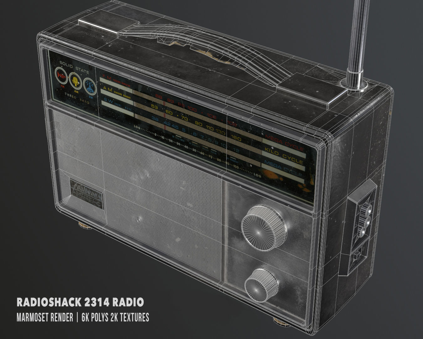 Realtone Transistor Radio free 3D model | CGTrader