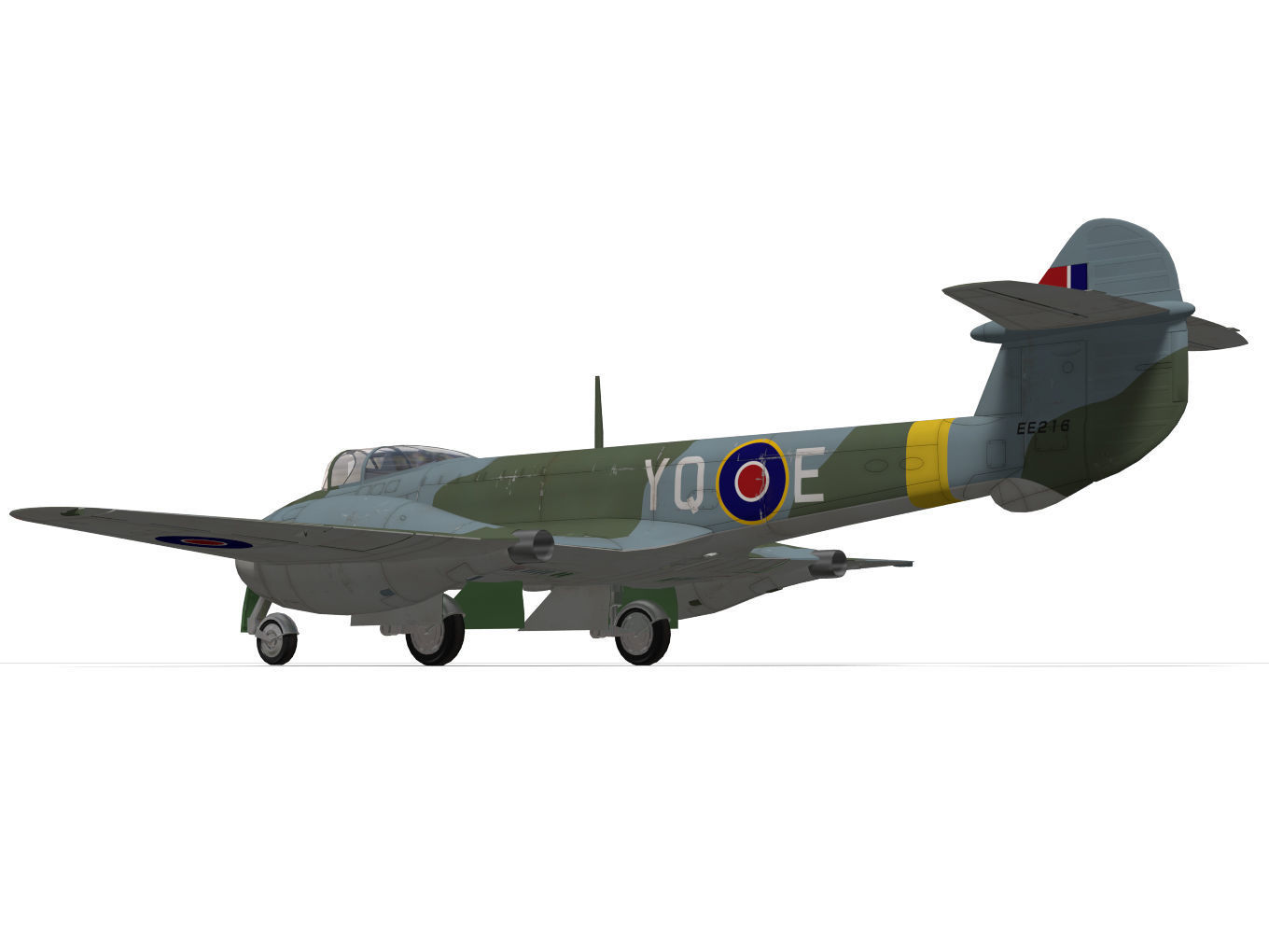 Gloster Meteor F1 3D model | CGTrader