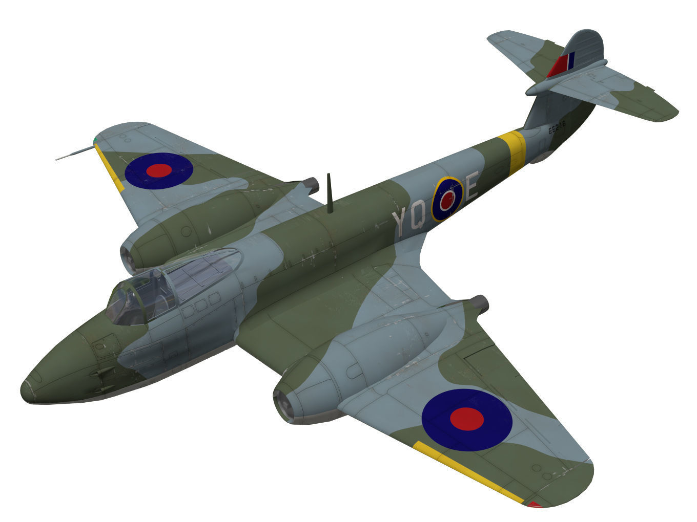 Gloster Meteor F1 3D model | CGTrader