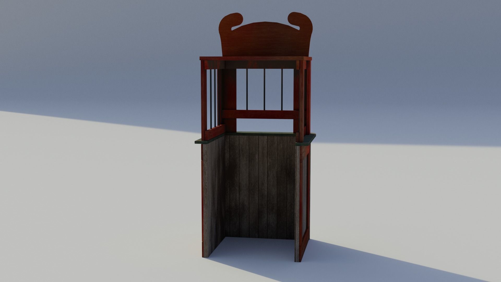 3D model Ticket Booth - Low-poly PBR VR / AR / low-poly | CGTrader