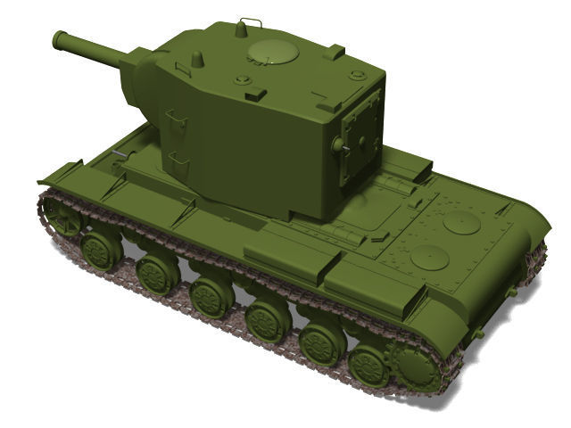 Soviet heavy tank KV-2 3D model | CGTrader