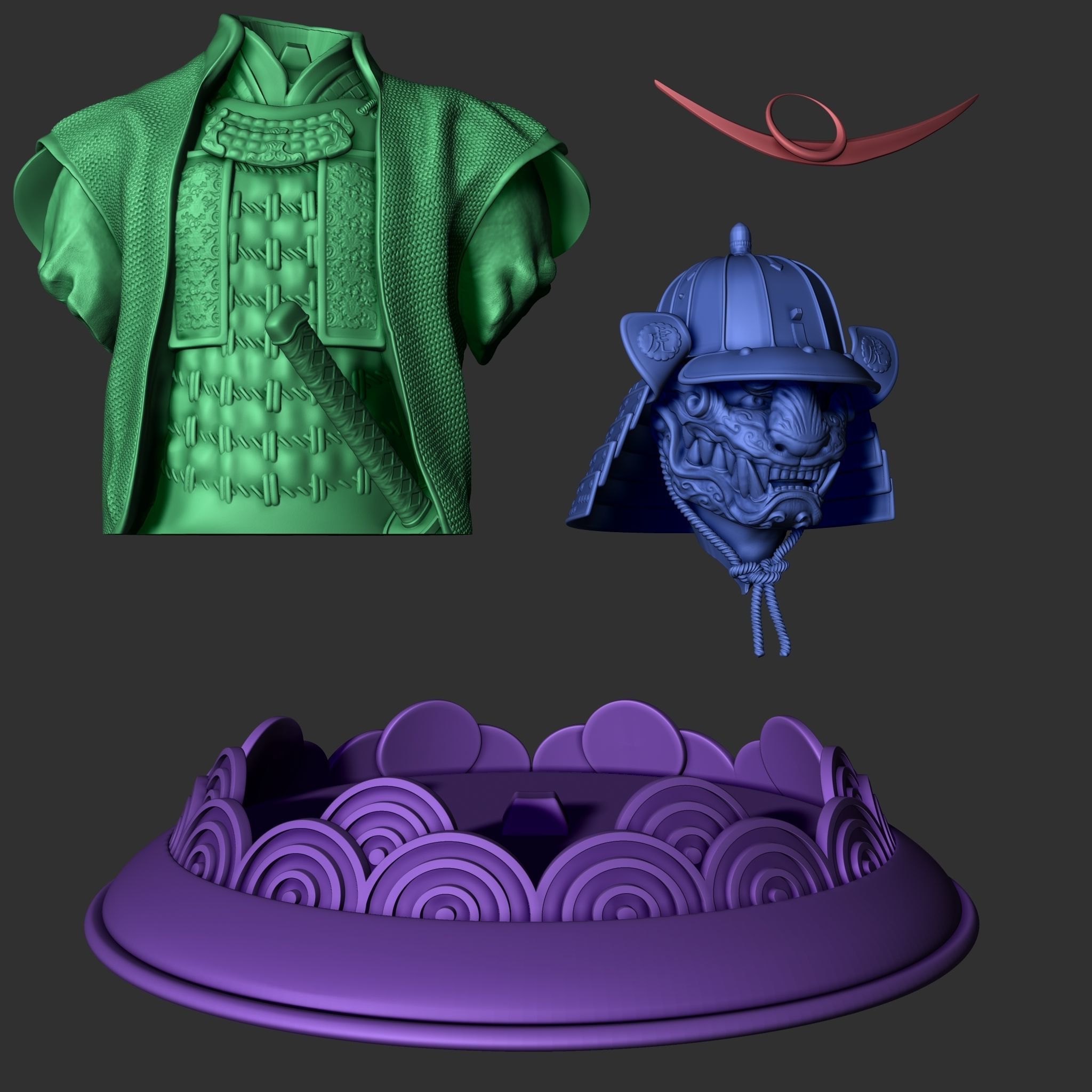 Samurai Tora 3D model 3D printable | CGTrader