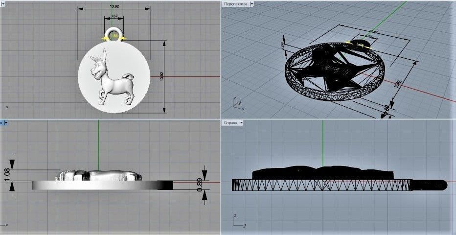 Donkey from Shrek relief 3D model 3D printable | CGTrader