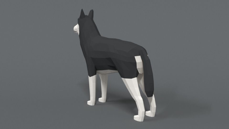 3D model Low Poly Cartoon Husky VR / AR / low-poly | CGTrader