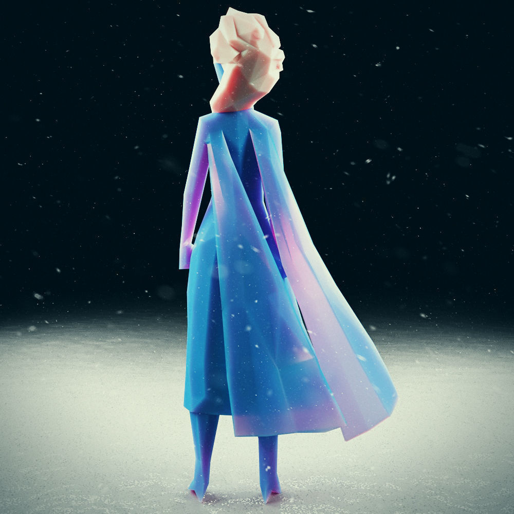 3D model FROZEN II Elsa Low Poly VR / AR / low-poly | CGTrader