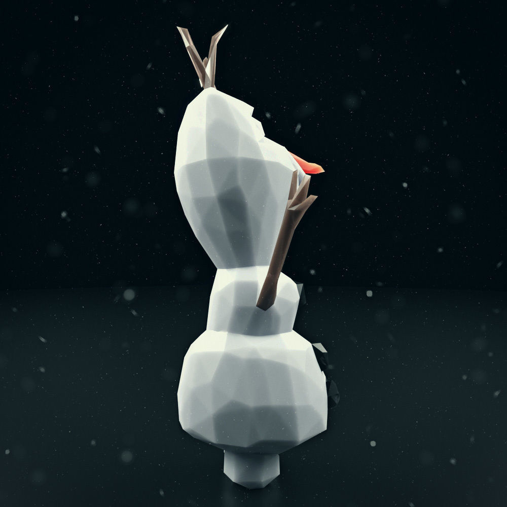 3D model Olaf Low Poly 1 VR / AR / low-poly | CGTrader