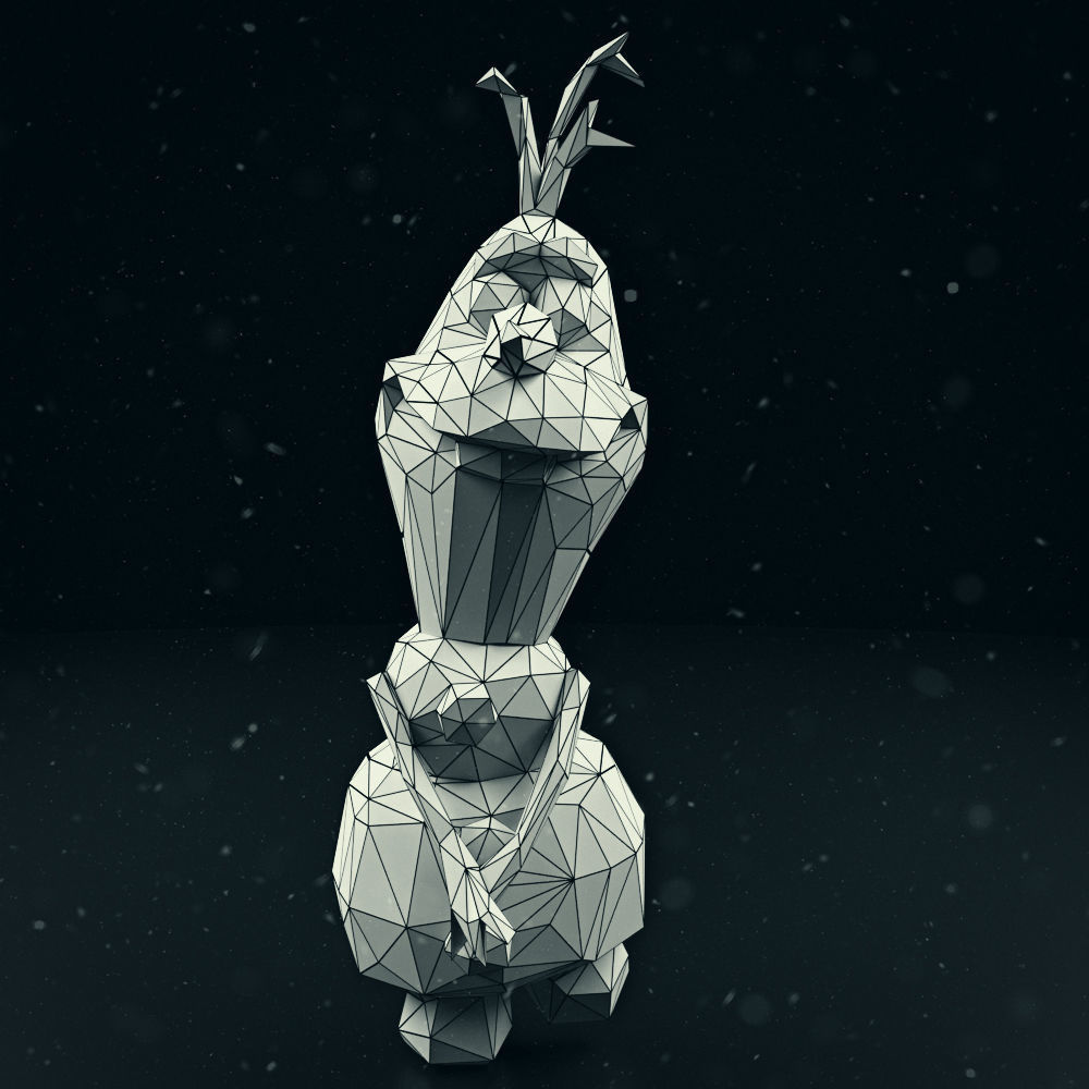 3D model Olaf Low Poly 3 VR / AR / low-poly | CGTrader
