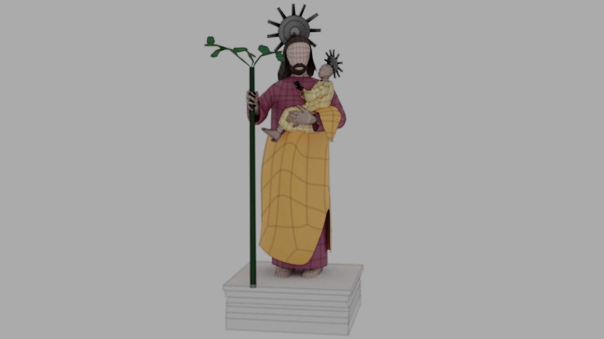 3D model Faceless Saint Joseph VR / AR / low-poly | CGTrader