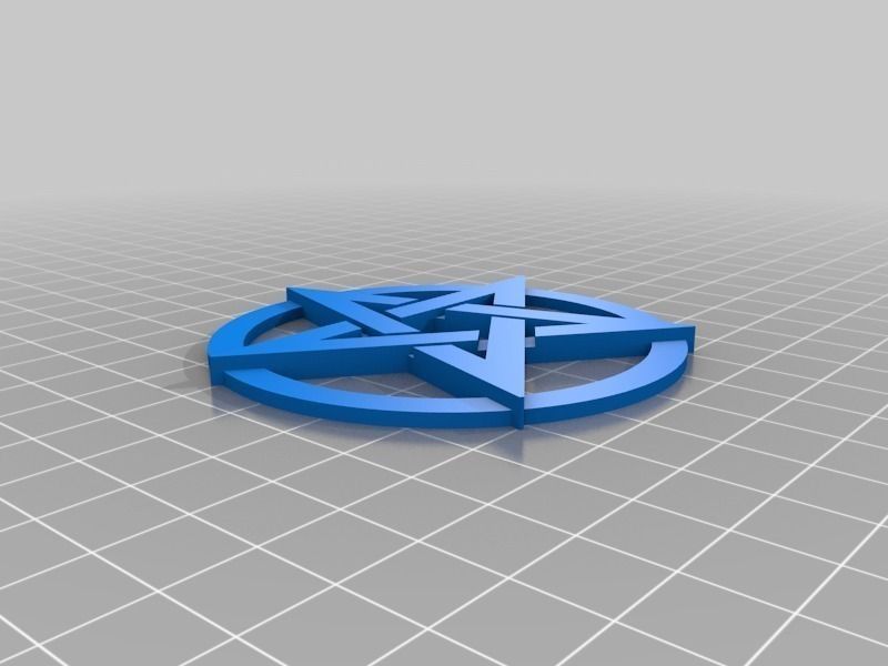 Pentacle pentagram symbol free 3D model 3D printable | CGTrader