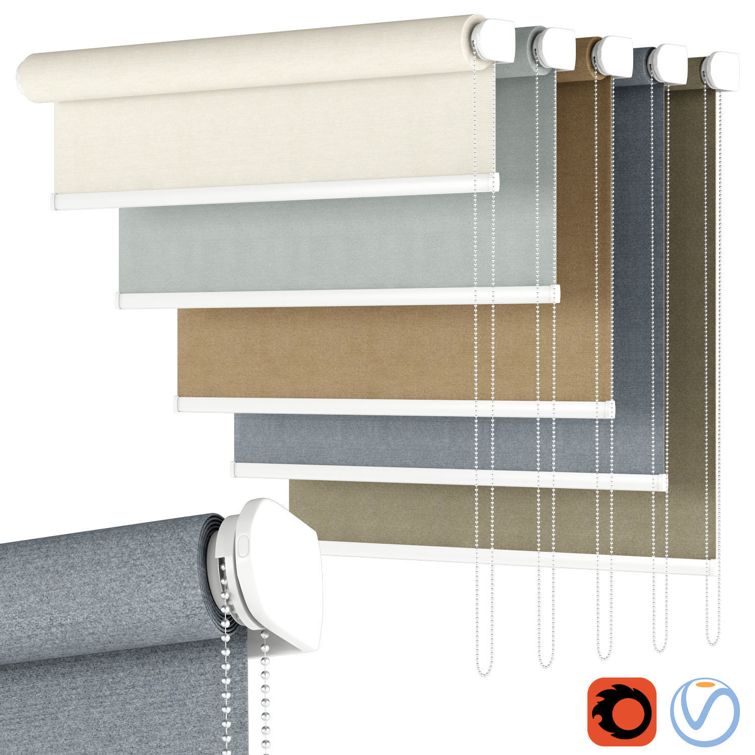 Roller Blind 12 Achilles 3D model | CGTrader