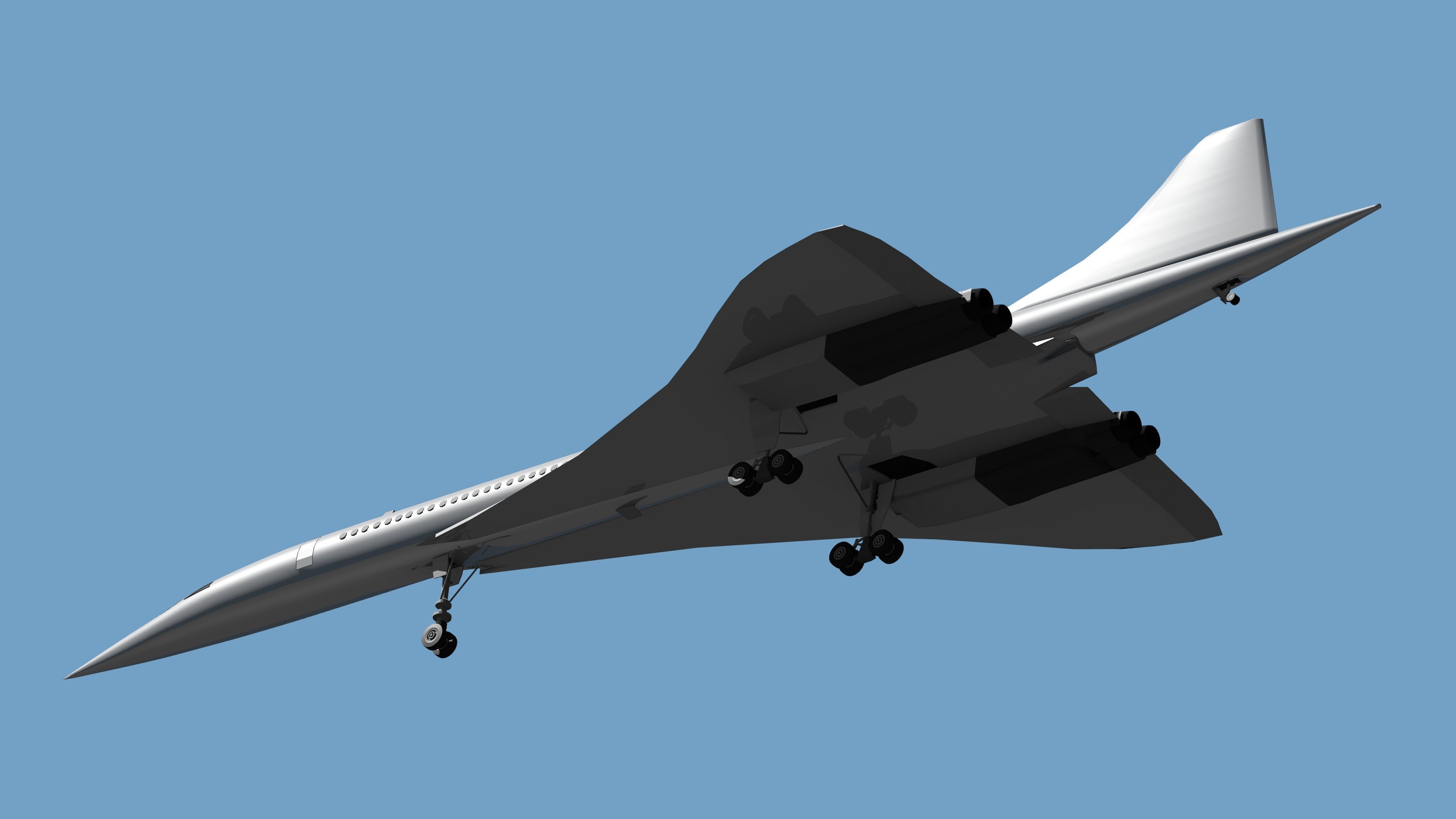 Concorde free VR / AR / low-poly 3D model | CGTrader