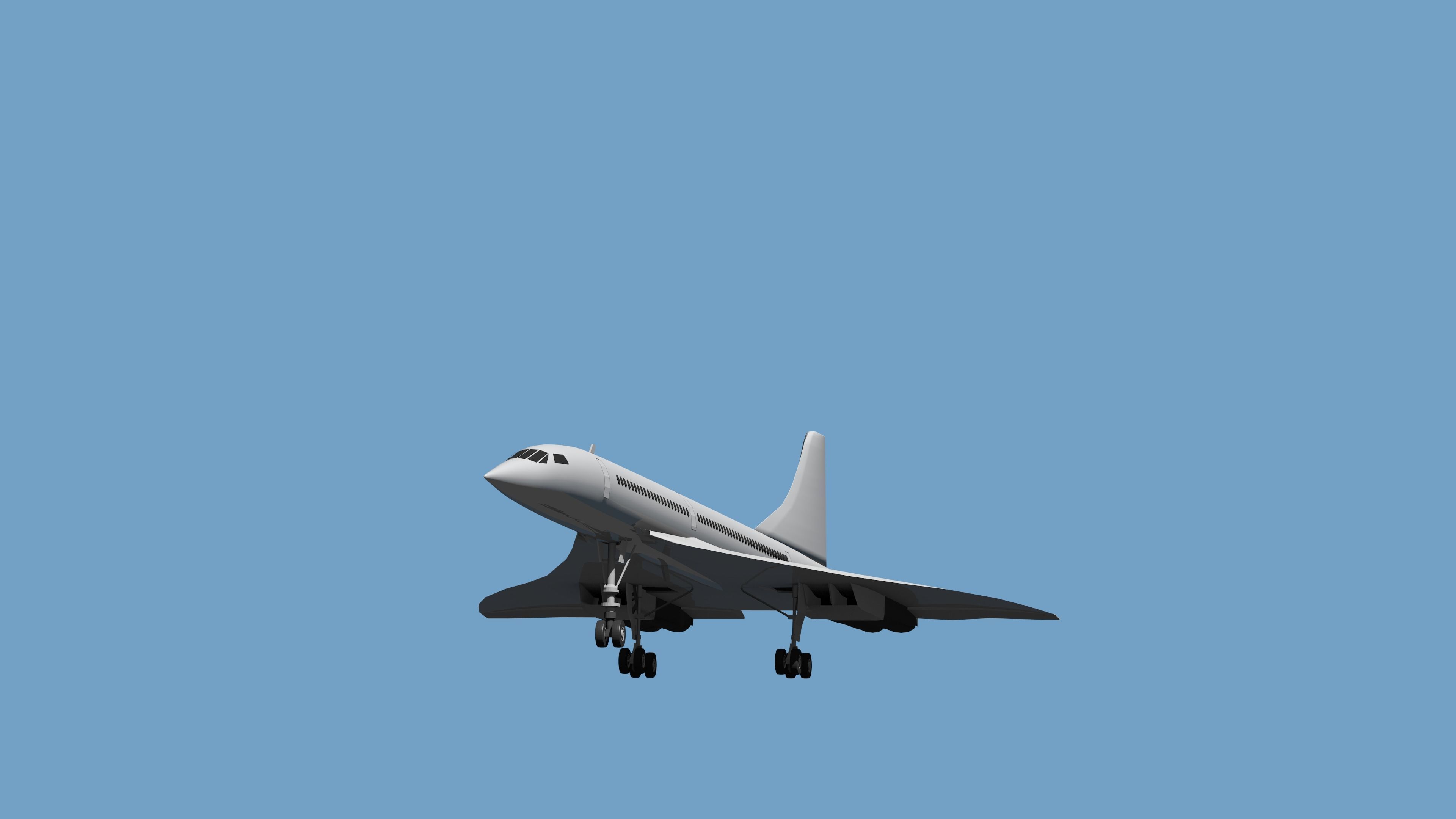Concorde free VR / AR / low-poly 3D model | CGTrader