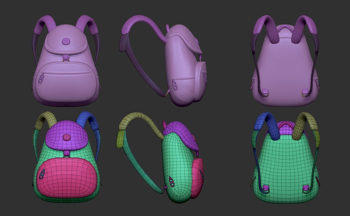 3D model Kit 02 Backpack Asset - Boy and Girl VR / AR / low-poly | CGTrader