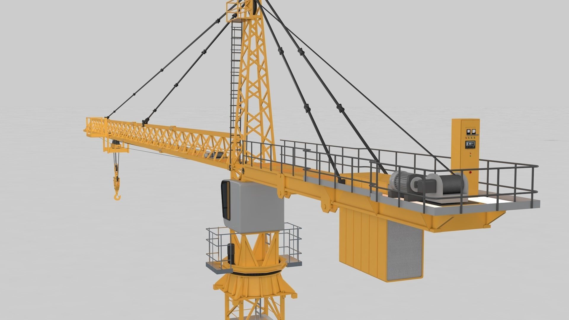 Tower Crane Animated 3D model animated rigged | CGTrader
