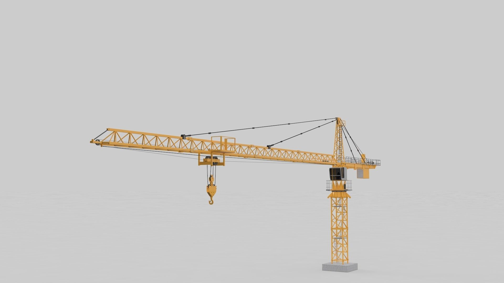 Tower Crane Animated 3D model animated rigged | CGTrader