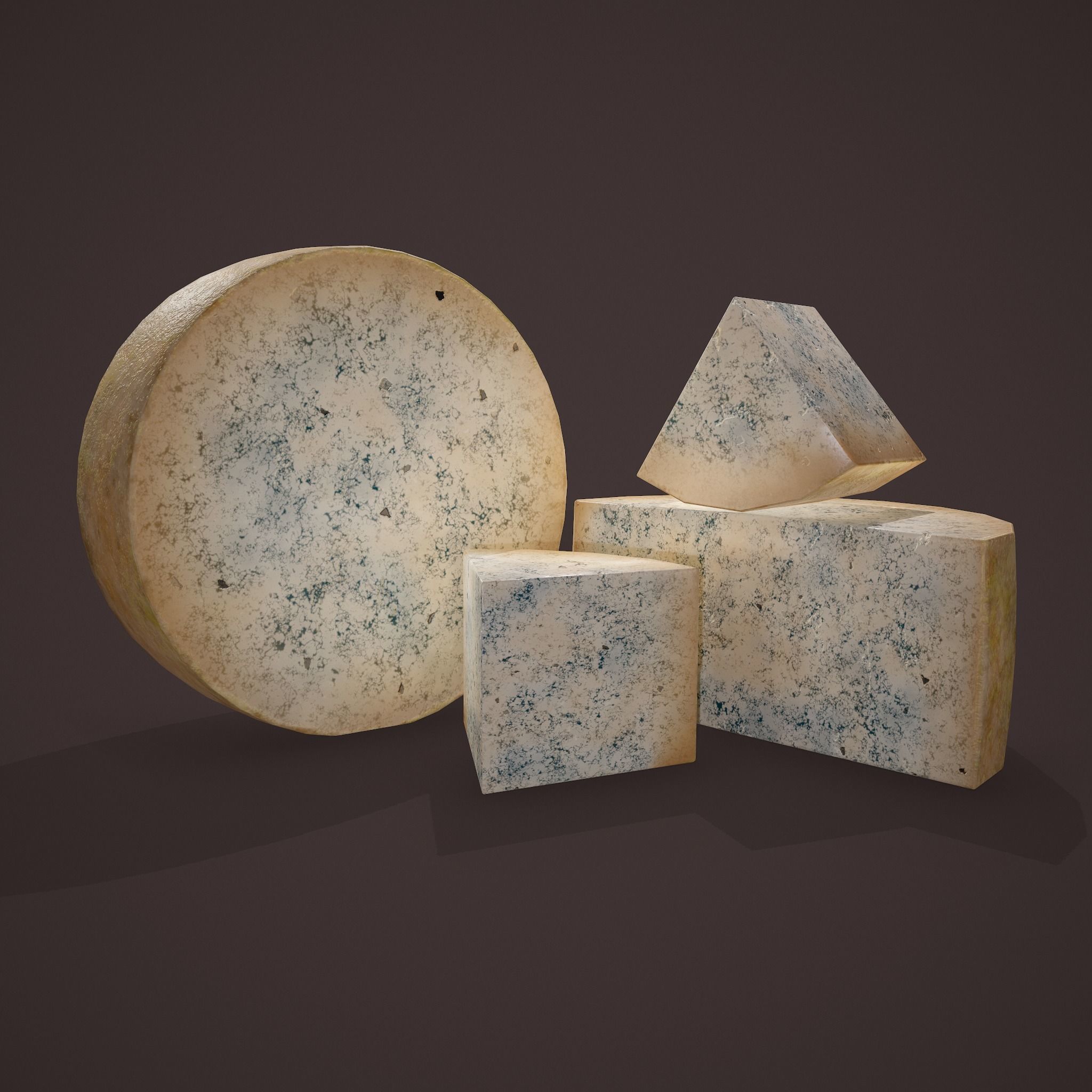 3D model Gorgonzola Cheeses VR / AR / low-poly | CGTrader