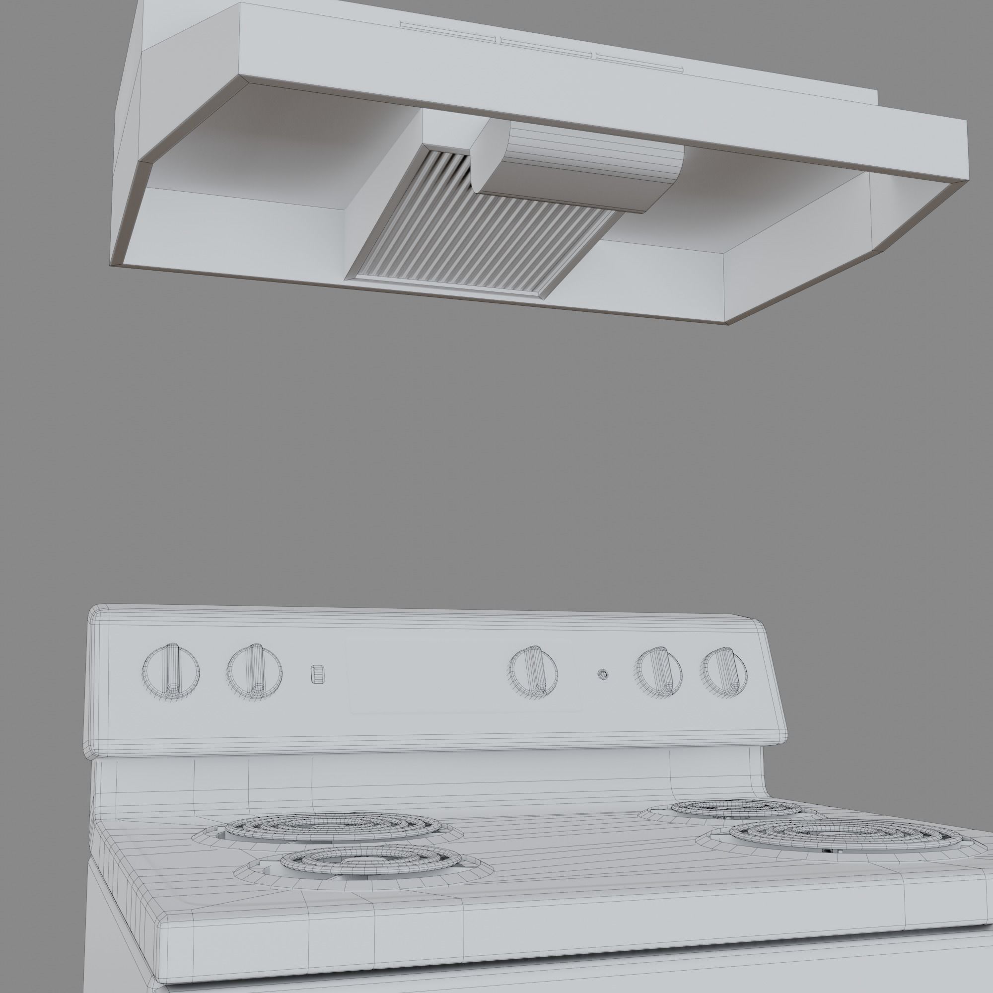 Stove with Hood free VR / AR / low-poly 3D model | CGTrader