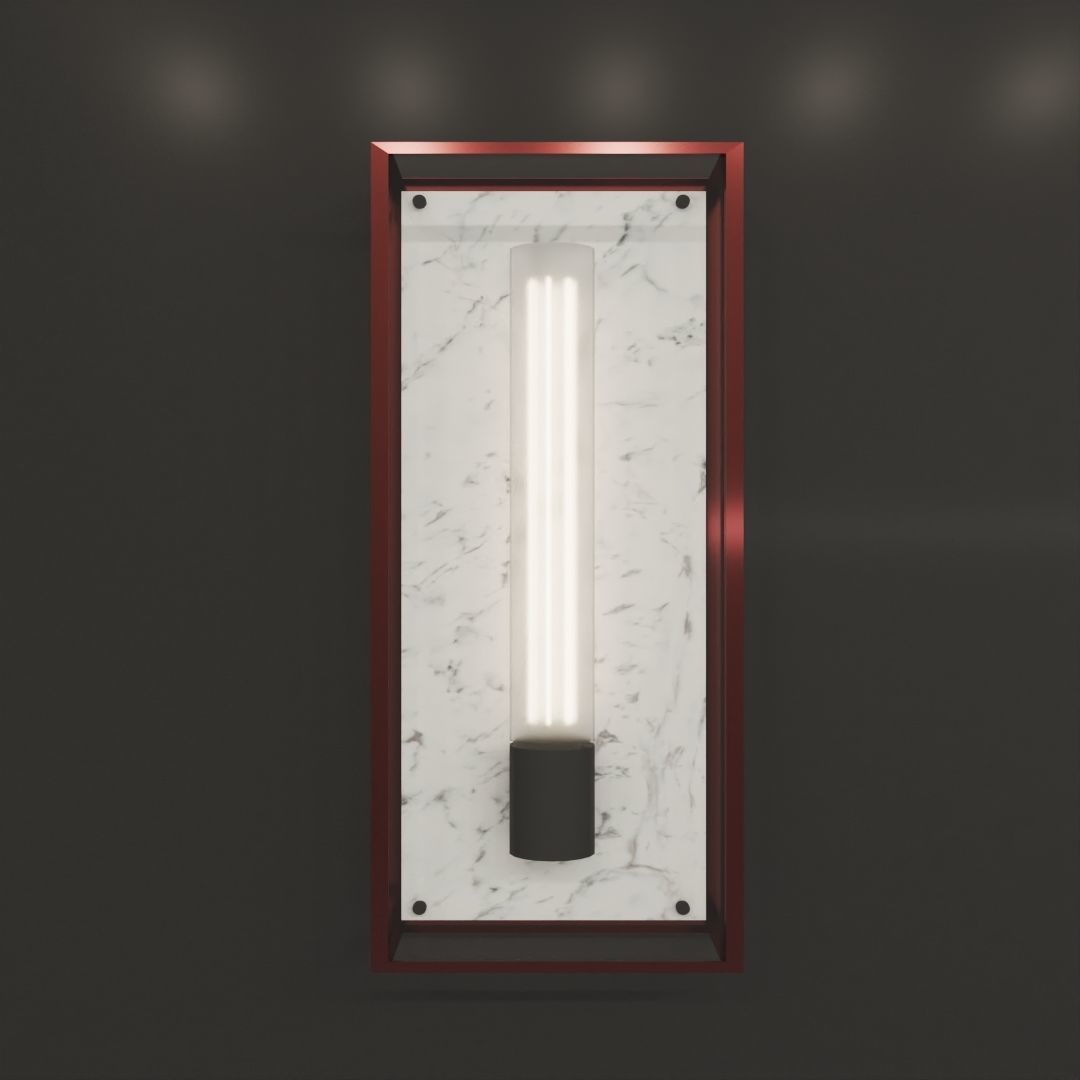 Wall Mounted Light - Marble Backplate free 3D model | CGTrader