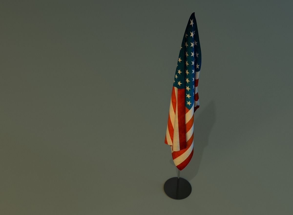 Flag stand 3D model | CGTrader
