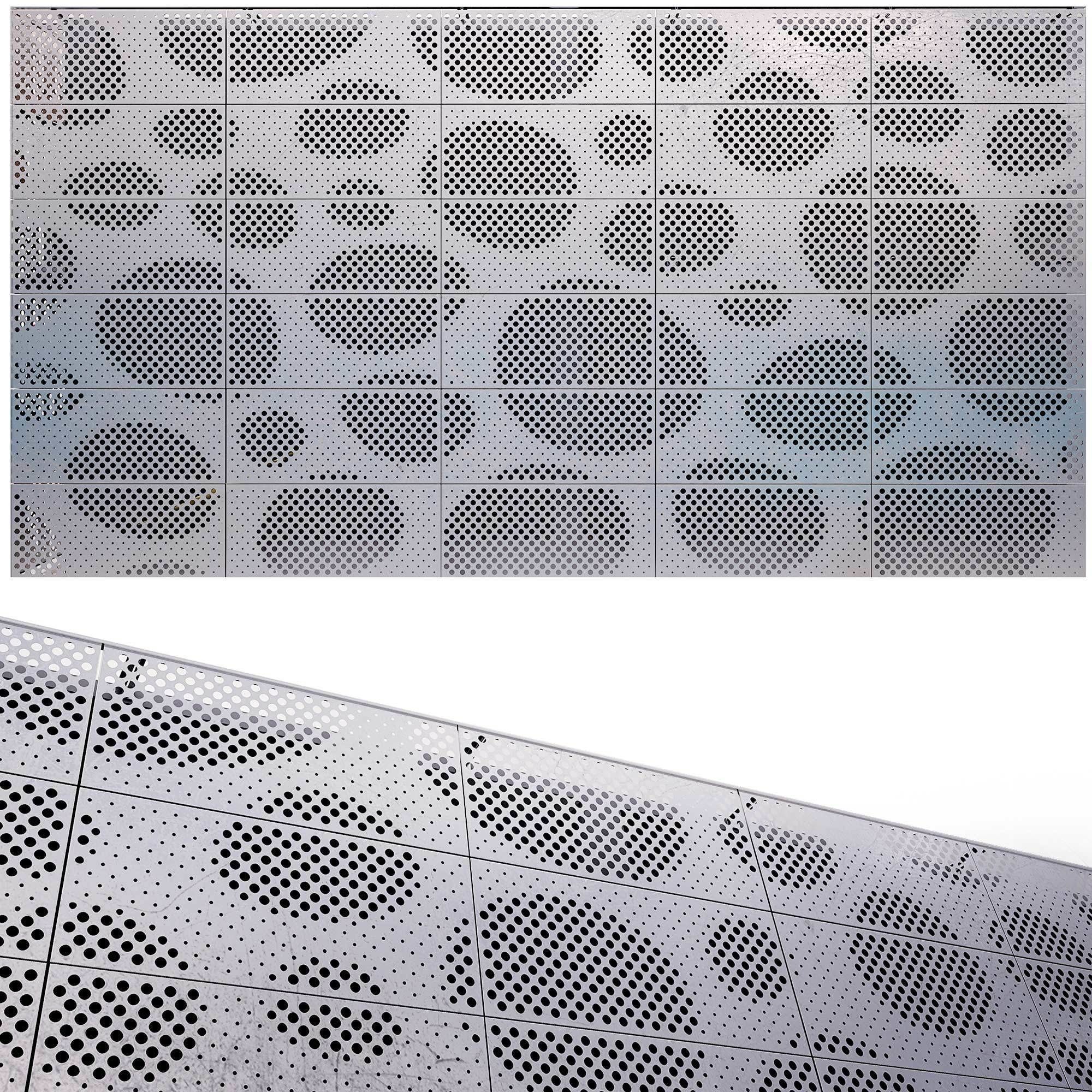 perforated metal panel N11 3D model | CGTrader