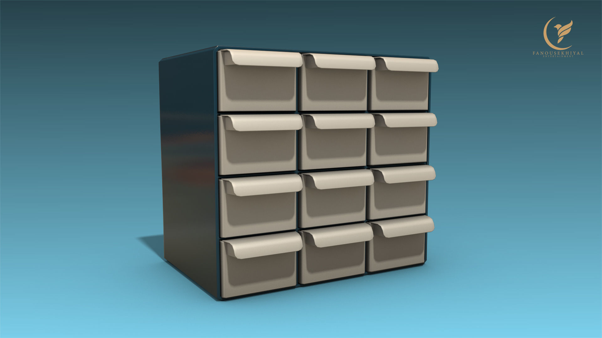 3D asset Storage Cabinet Drawers 01 | CGTrader