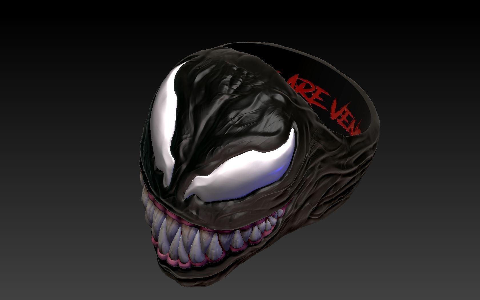 Venom Ring 3D model 3D printable | CGTrader