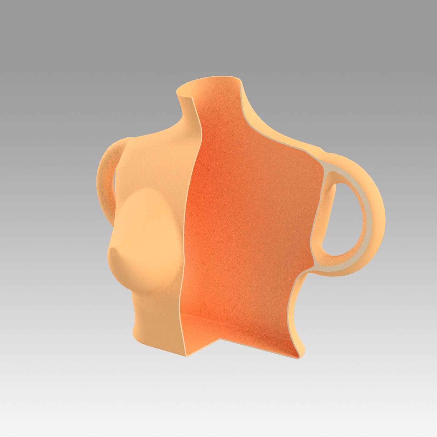 Vase female breast 3D model 3D printable | CGTrader
