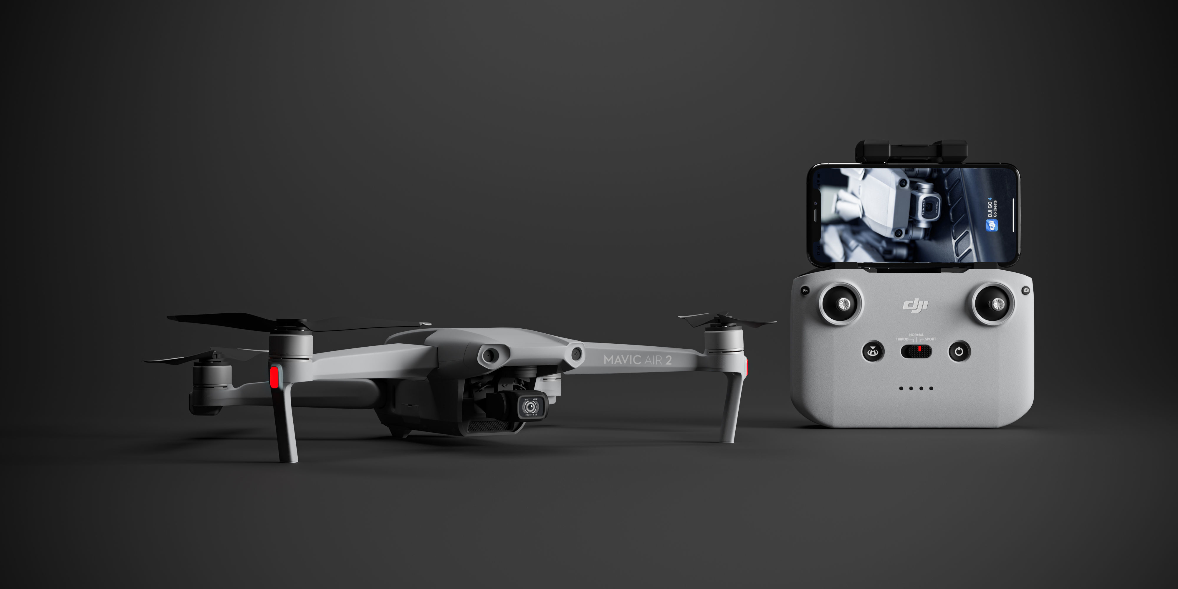 DJI Mavic Air 2 drone with transmitter 3D model | CGTrader