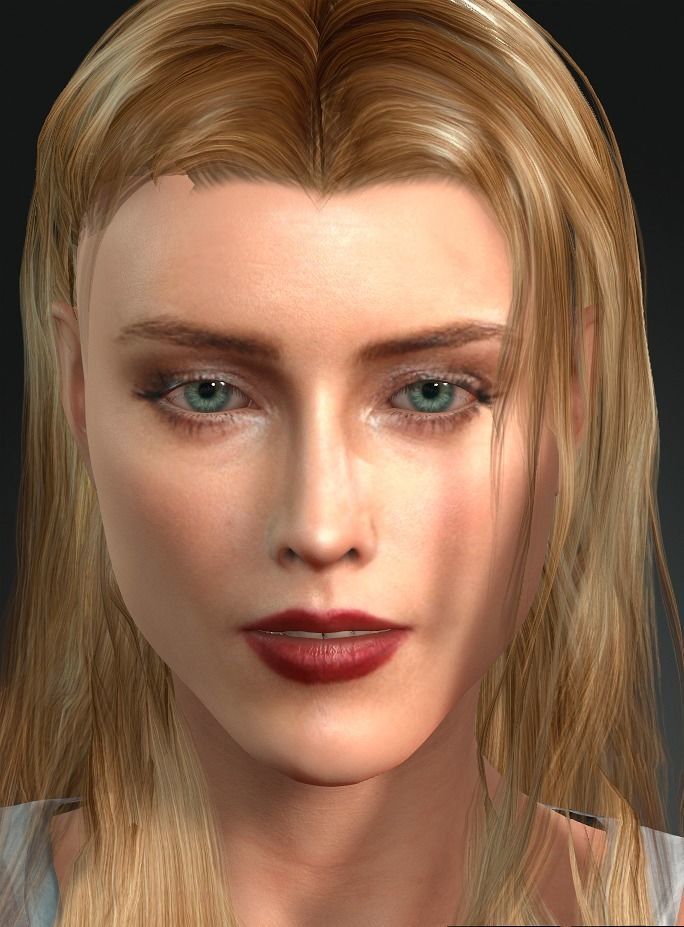 Amber Heard 3D Character Ready for animation 3D model animated rigged ...