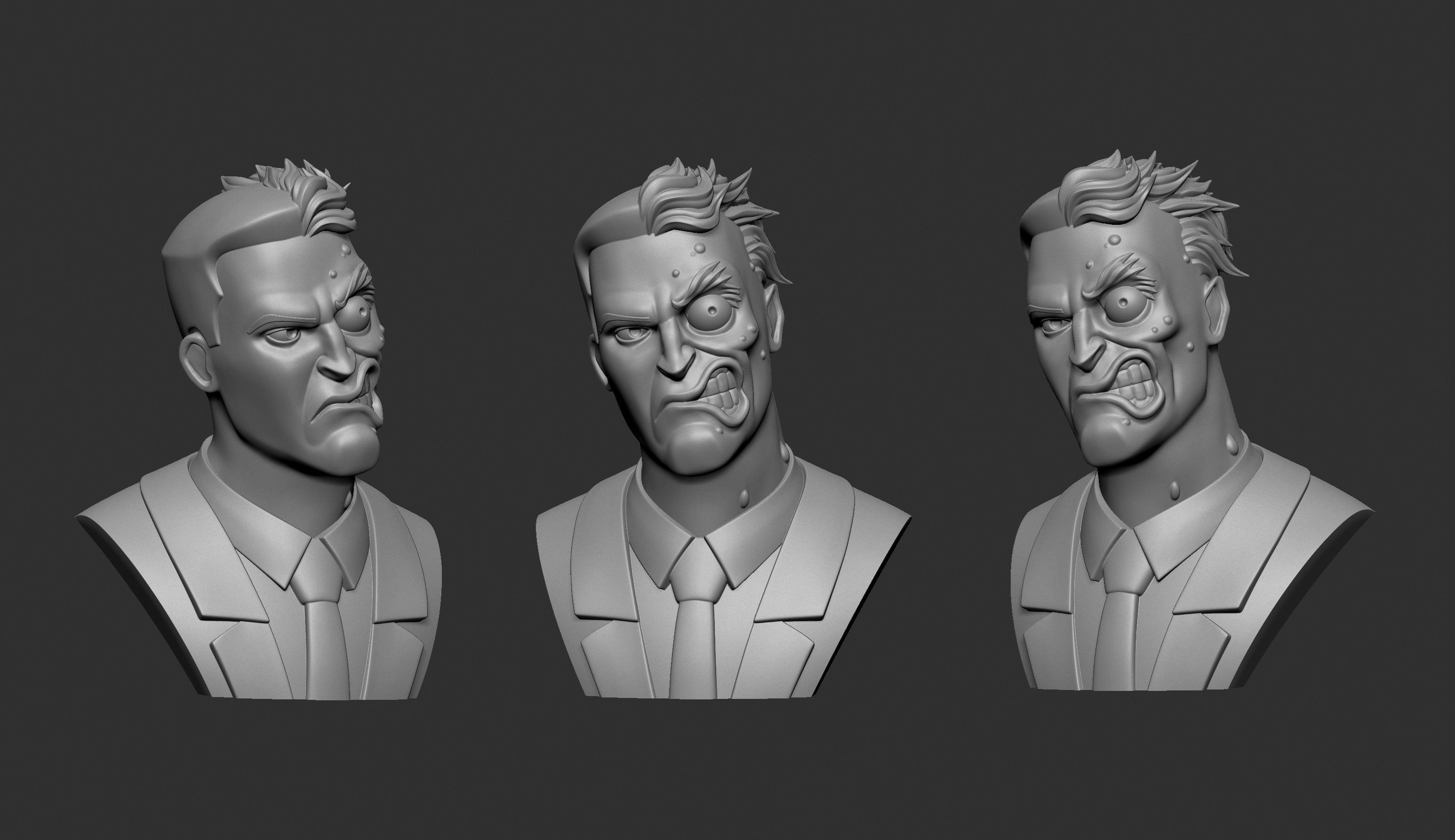 Two-Face 3D model 3D printable | CGTrader