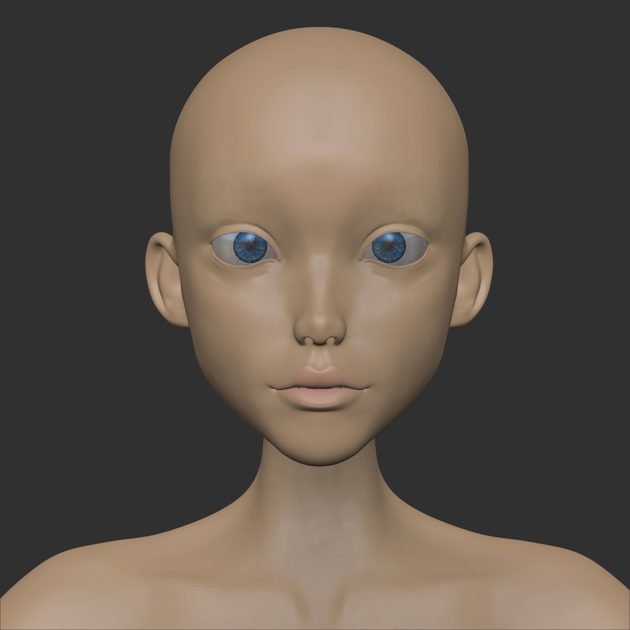 Base Mesh Stylized Girl 3D model | CGTrader