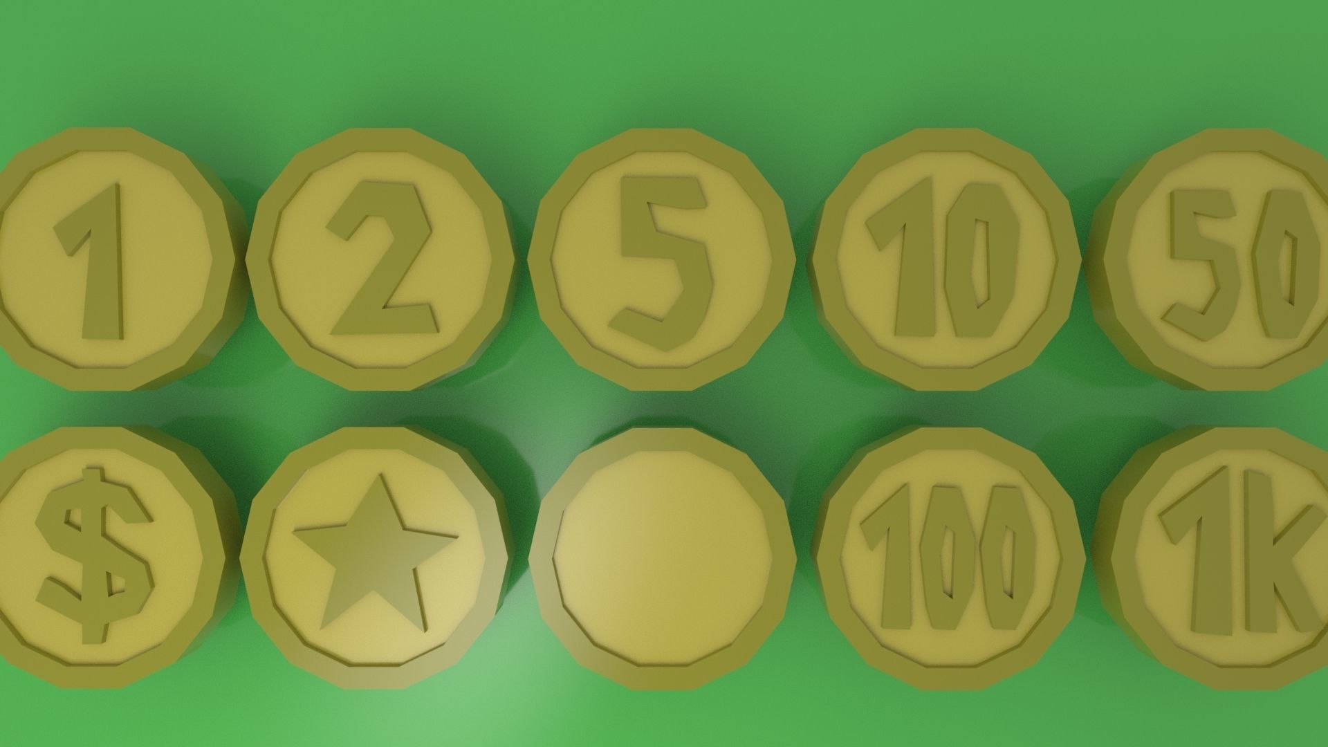 3D model Lowpoly Gold Coins and Coin Piles VR / AR / low-poly | CGTrader