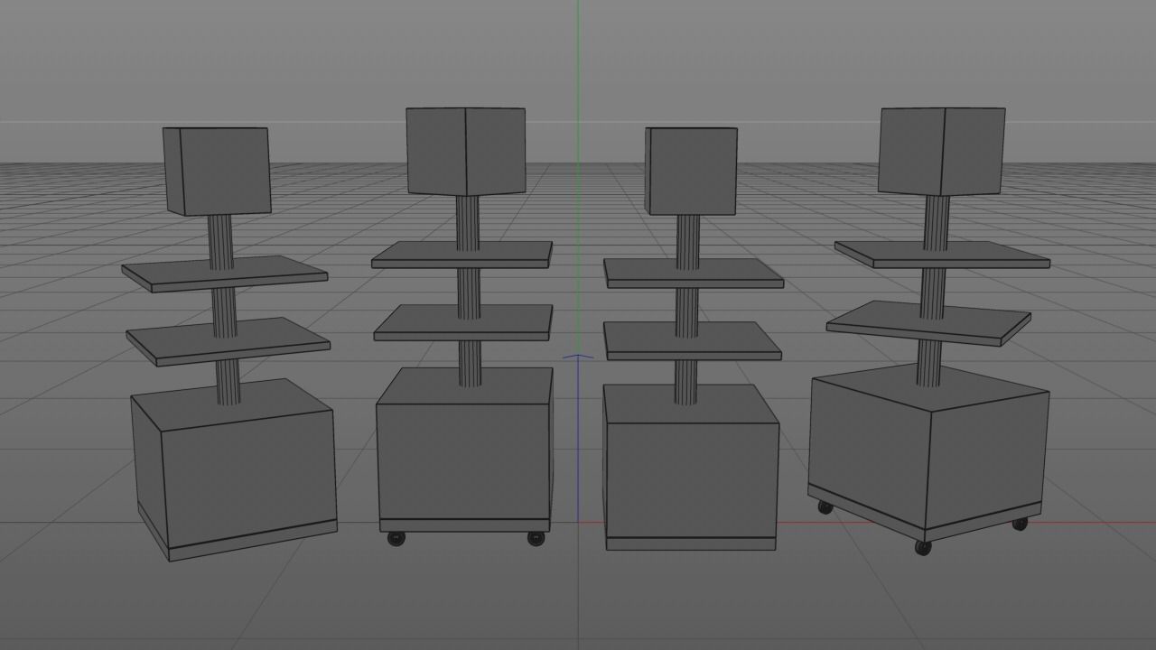 3D model Product Display with cube as the main design factor VR / AR ...
