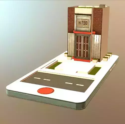 3D model Low poly mobile building VR / AR / low-poly | CGTrader