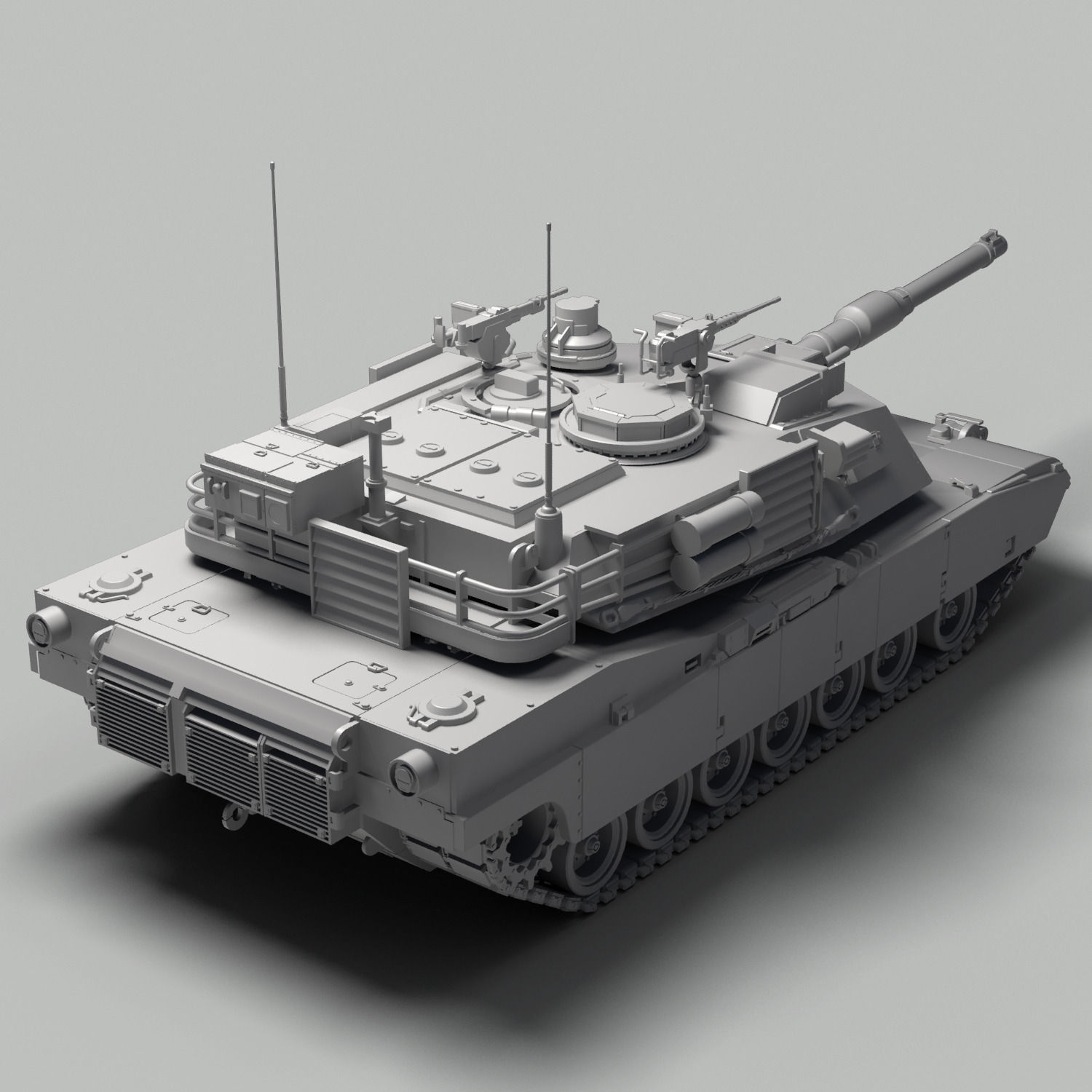 3D model M1A2 Abrams VR / AR / low-poly MAX MA MB - CGTrader.com