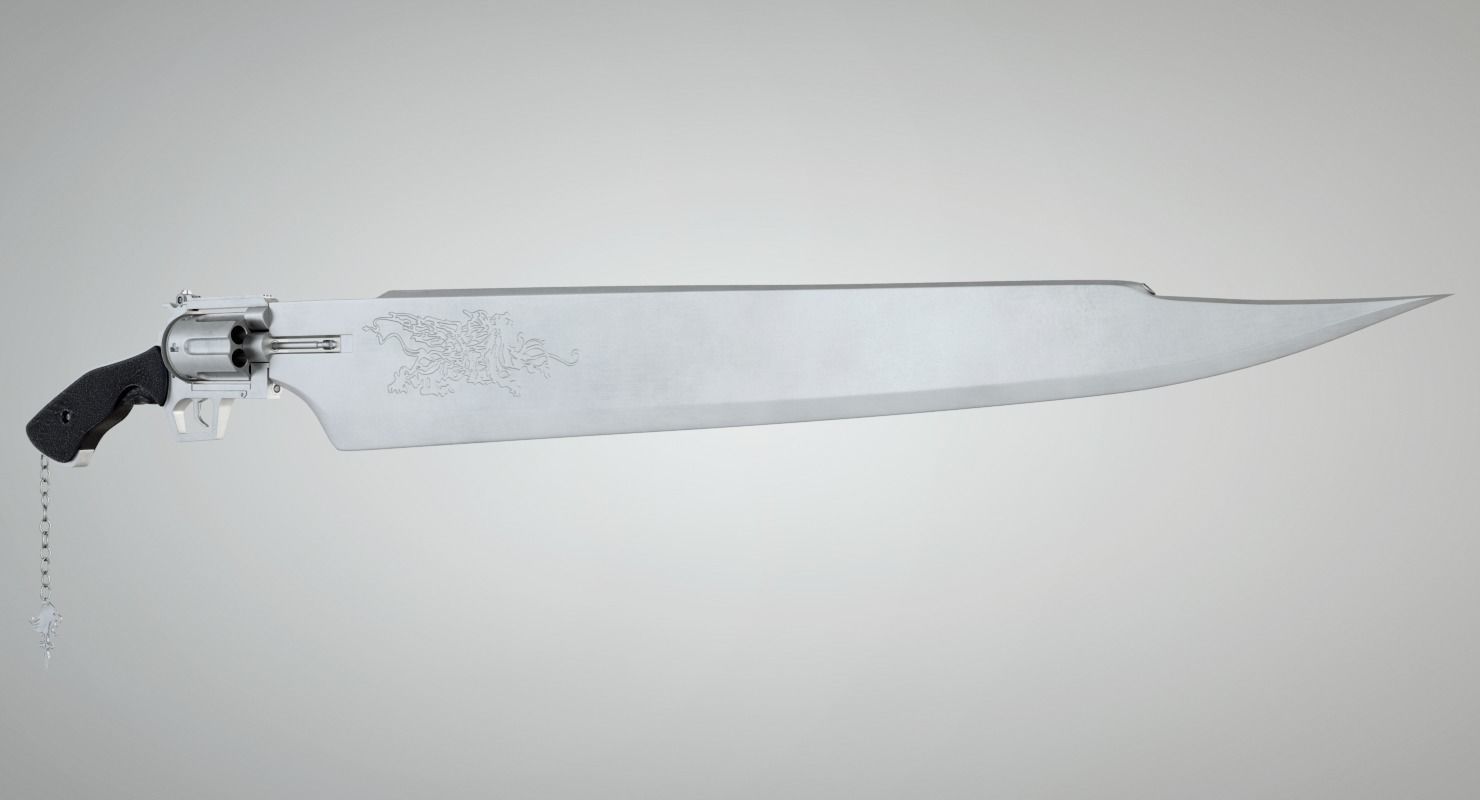3D model Gunblade final fantasy vii sword VR / AR / low-poly | CGTrader