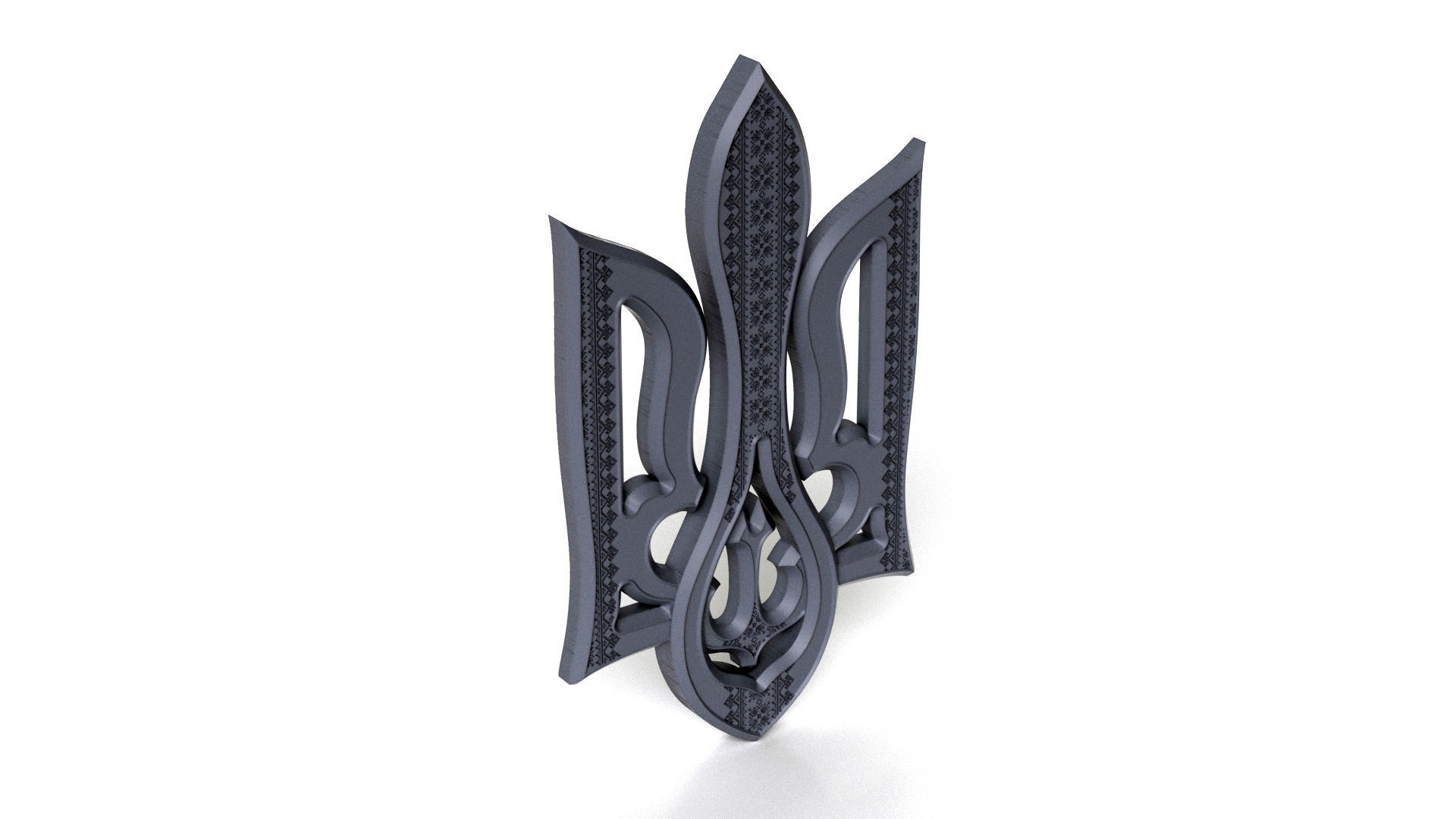 Coat of arms of Ukraine stl model for 3D printing fnd CNC free 3D model ...