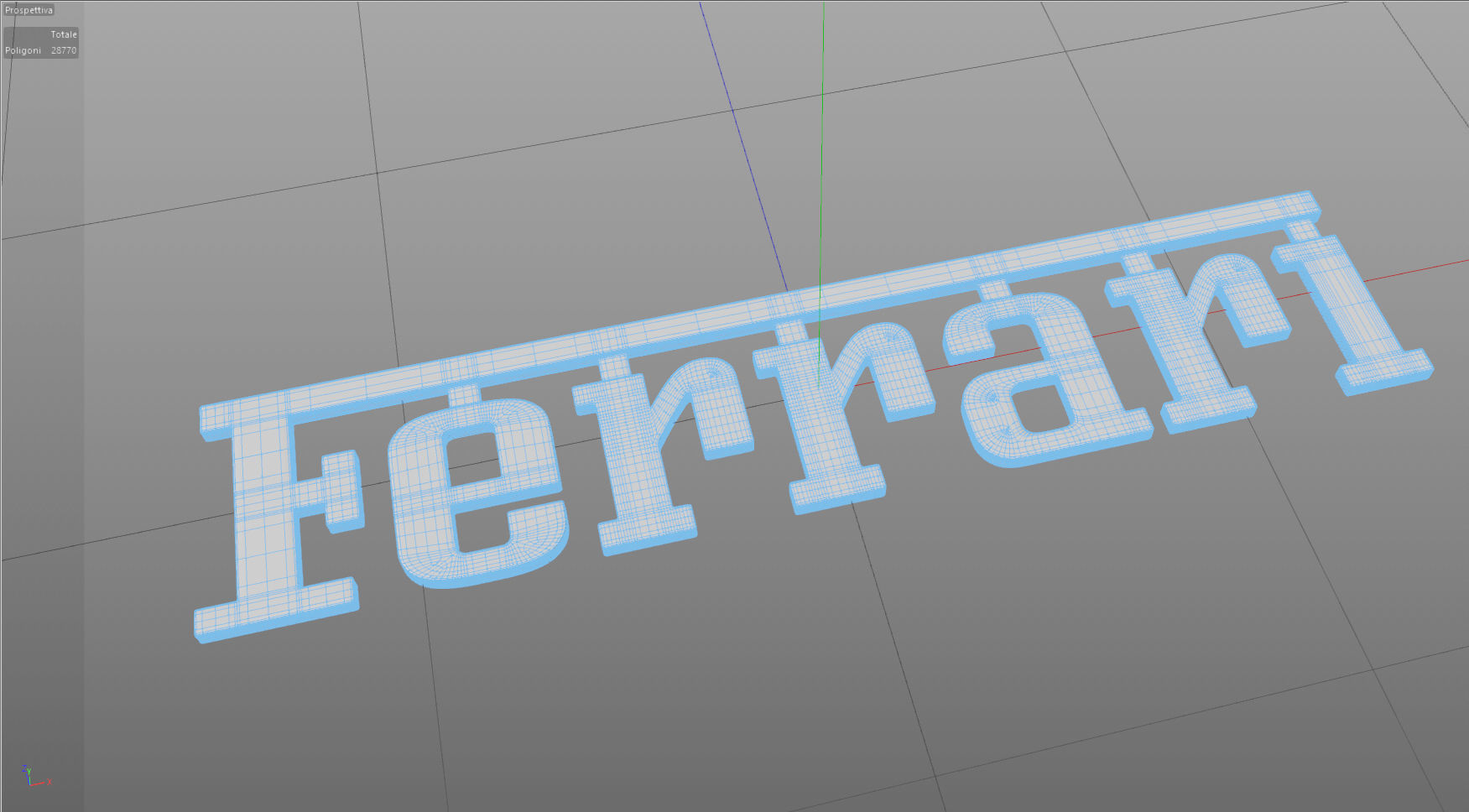 Ferrari lettering 3D model | CGTrader
