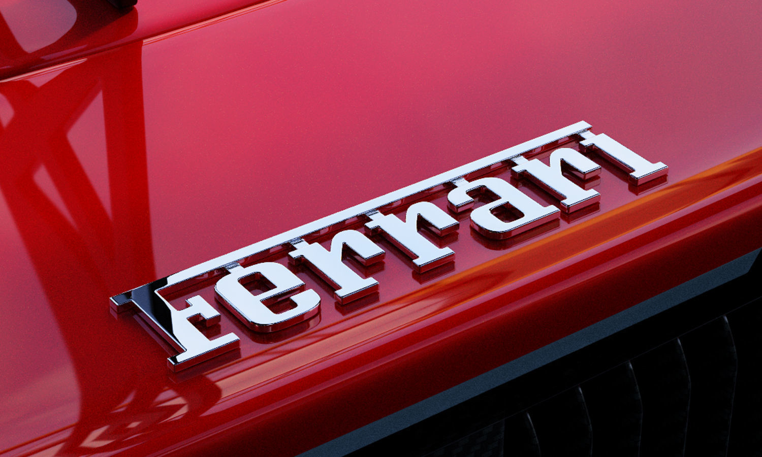 Ferrari lettering 3D model | CGTrader