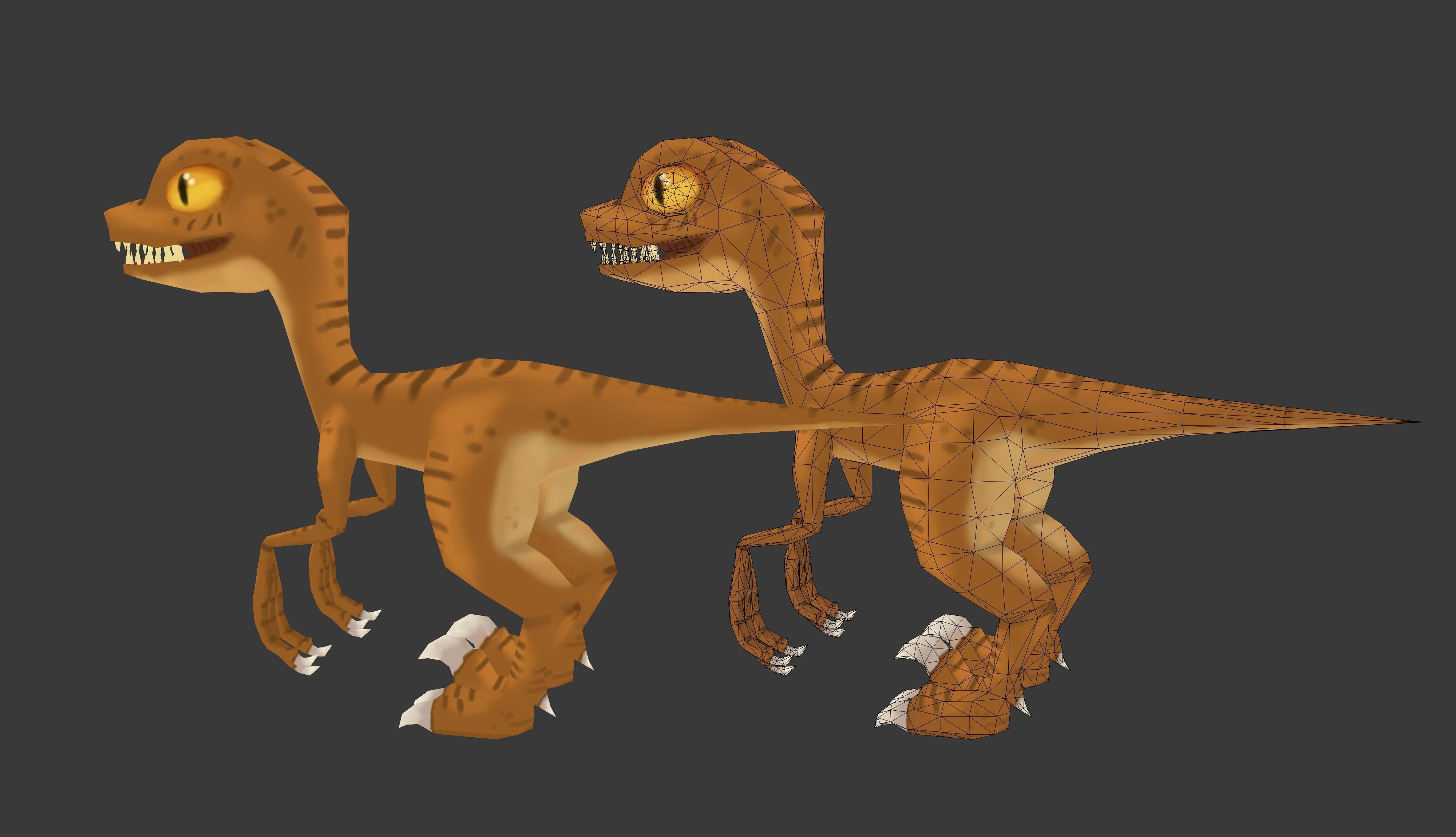 3D model Low Poly Raptor Animated VR / AR / low-poly | CGTrader