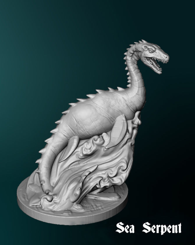 Sea Serpent 3D model 3D printable | CGTrader
