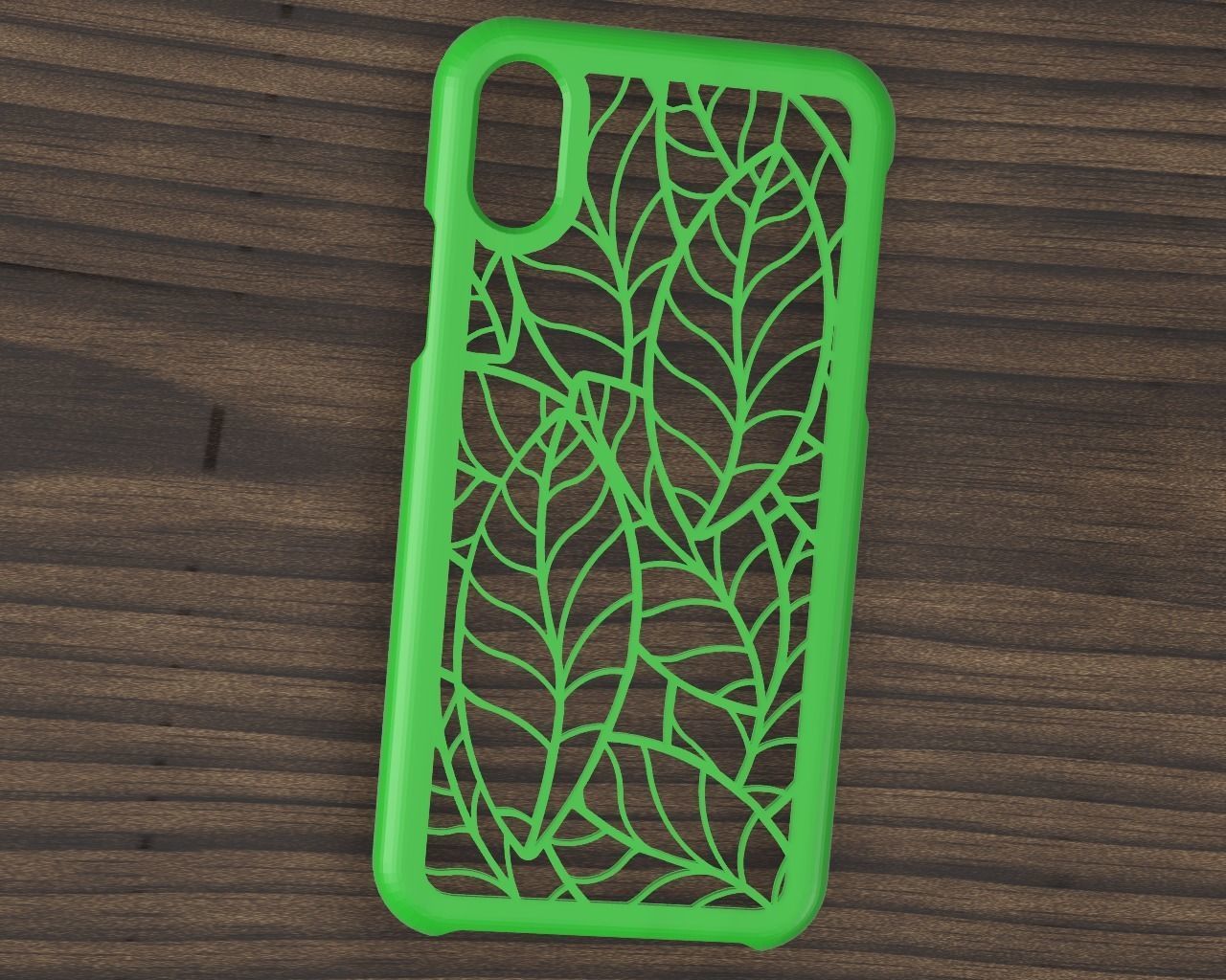 CARCASA IPHONE X-XS LEAF MOTIF 3D model | CGTrader