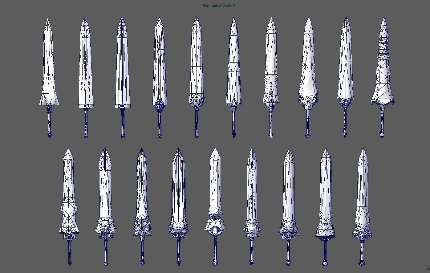 3D model synthetic heavy sword VR / AR / low-poly | CGTrader