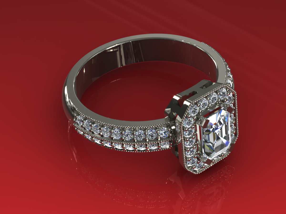Diamond Ring 3D model | CGTrader