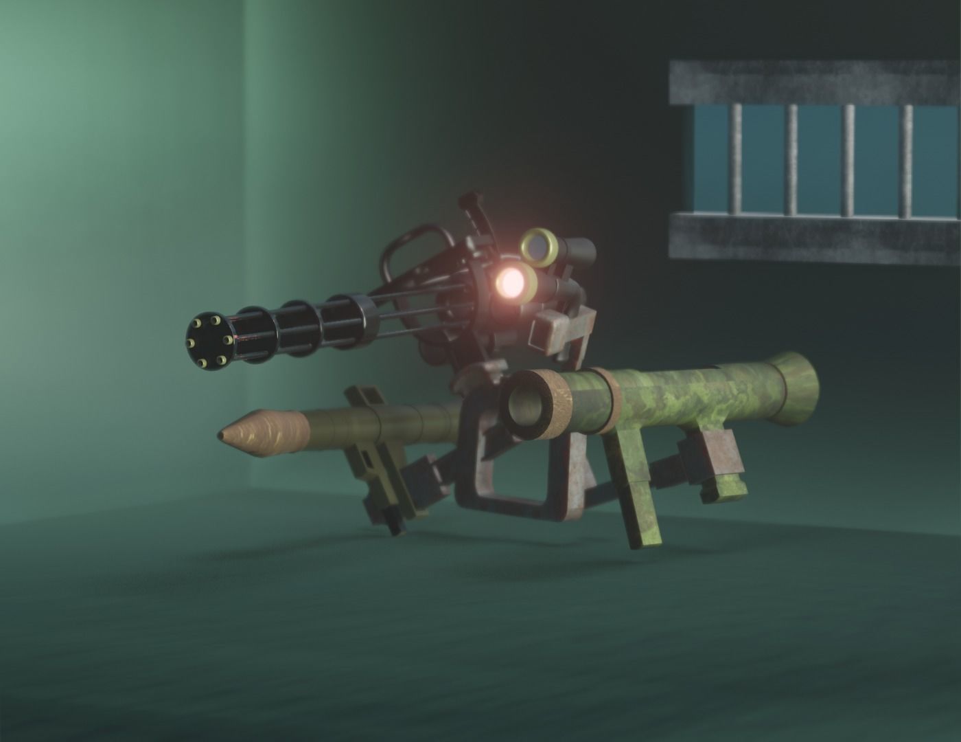 CG Guns with rig and textures 3D model animated rigged | CGTrader